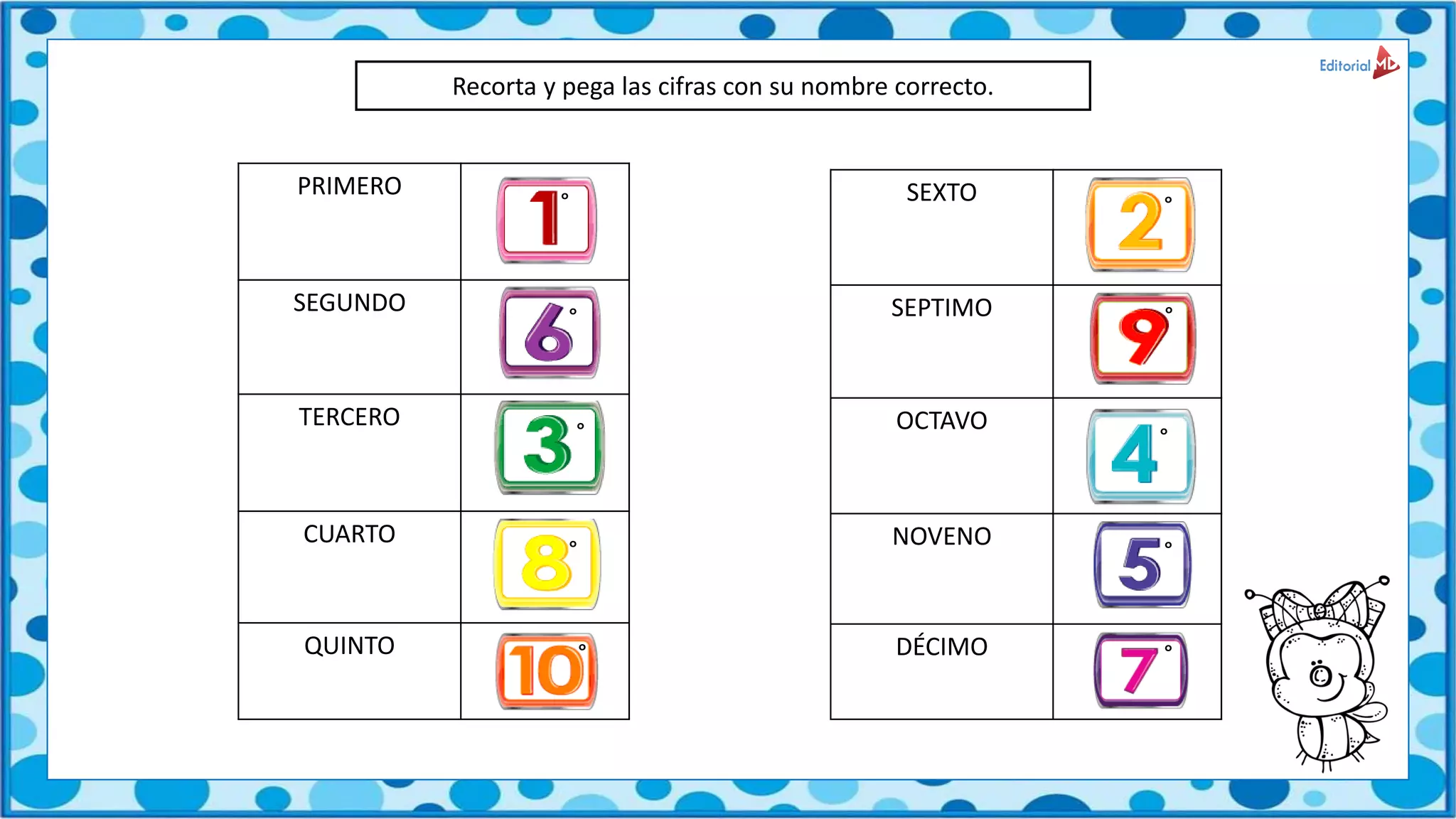Numeros ordinales para niños | PDF