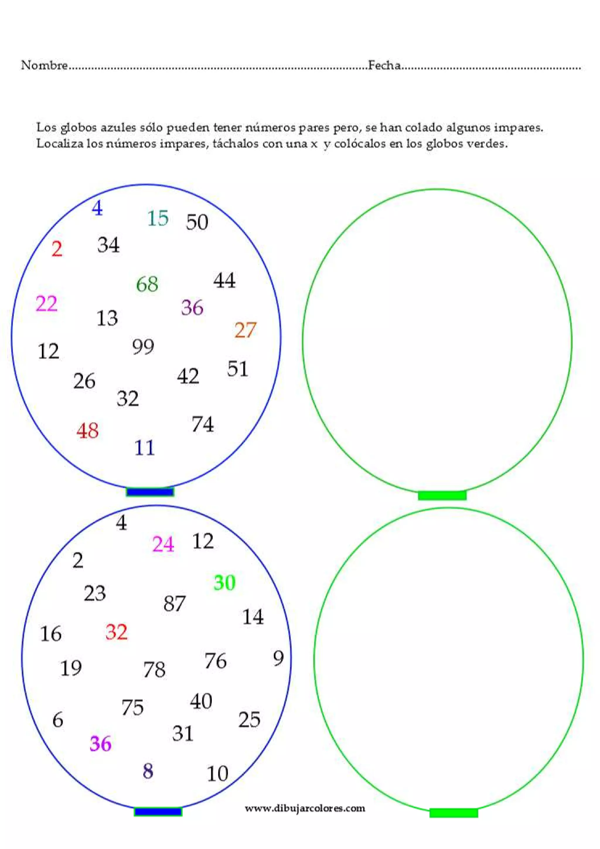 Numeros pares e impares | PDF