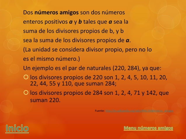 Números Amigos y números perfectos | PPTX | Science