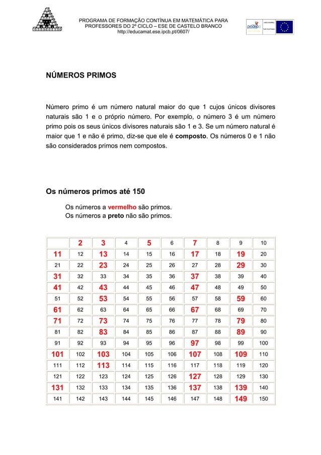 Numeros primos | PDF