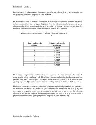Numeros Pseudoaleatorios | DOC