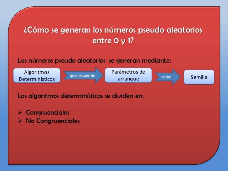 Numeros pseudoaleatorios