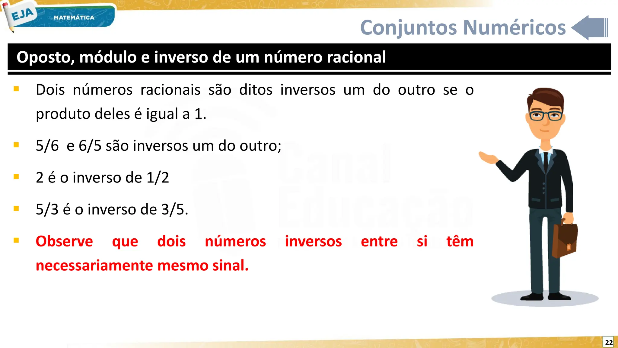 números racionais.pdf slide para aula de reforco | PPT