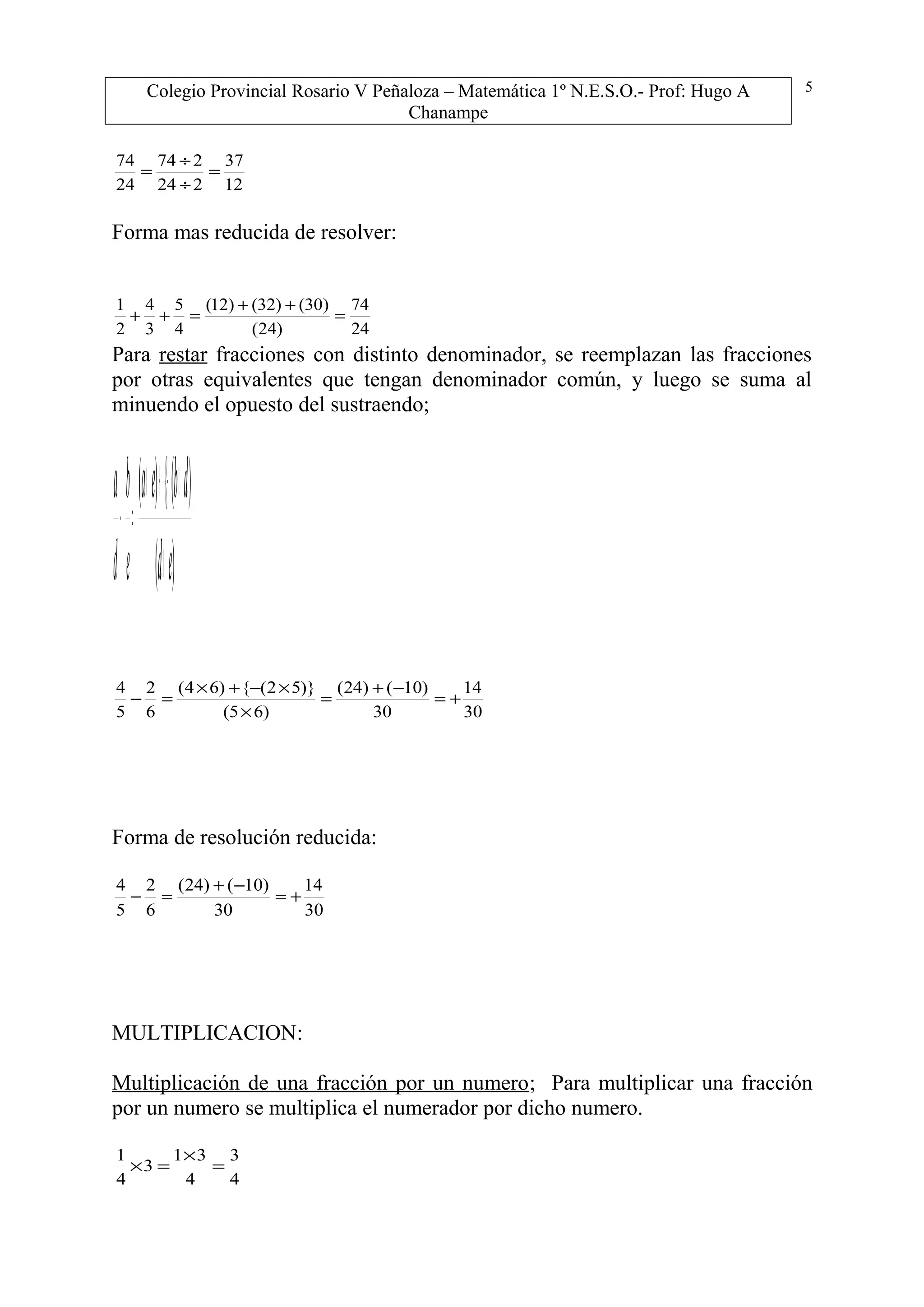 Numeros Racionales | PDF
