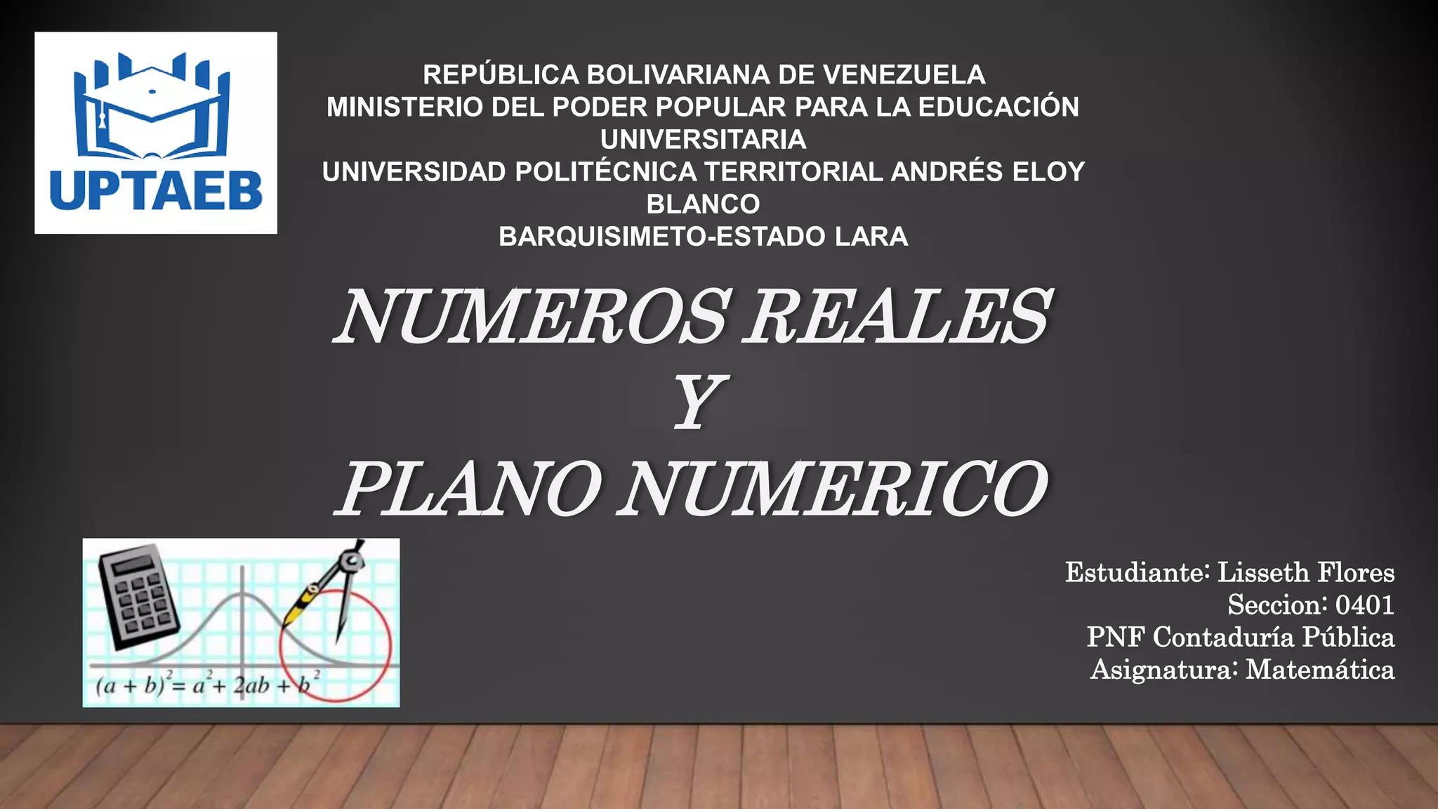 Numeros reales y plano numerico | PPT