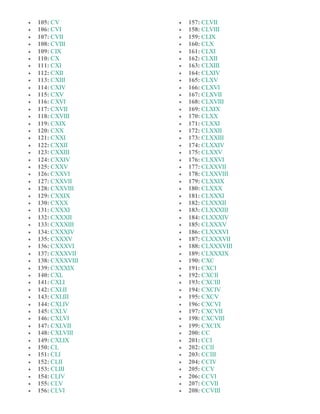 Numeros Romanos Del 1 Al 50