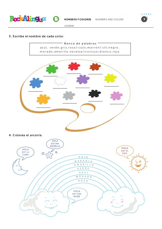 Numeros y colores rockalingua