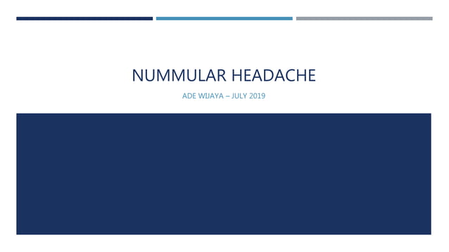 Nummular Headache | PPTX