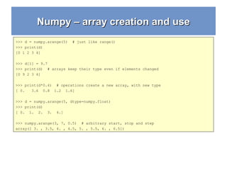 Python crash course libraries numpy-1, panda.ppt