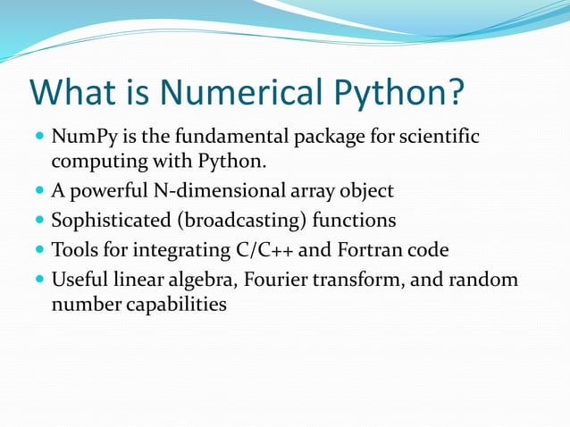 Numpy | PPTX
