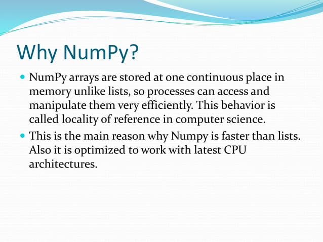 Numpy | PPTX