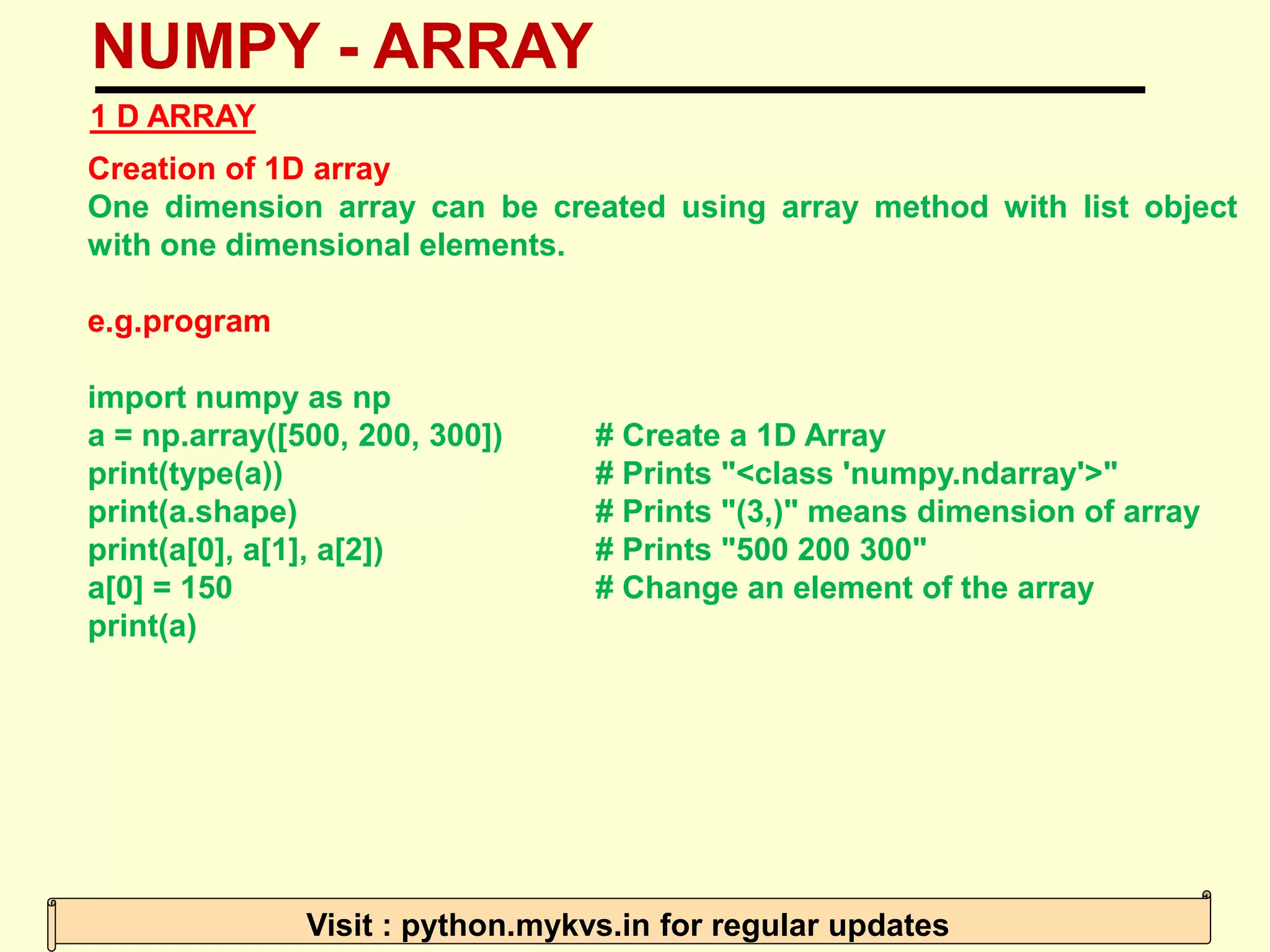 Numpy Array Pdf
