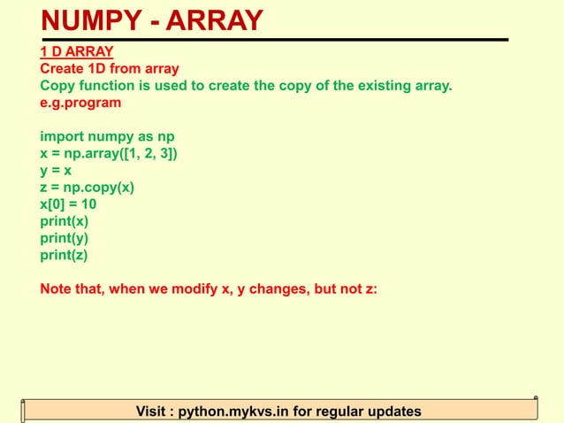 Numpy Array Pdf