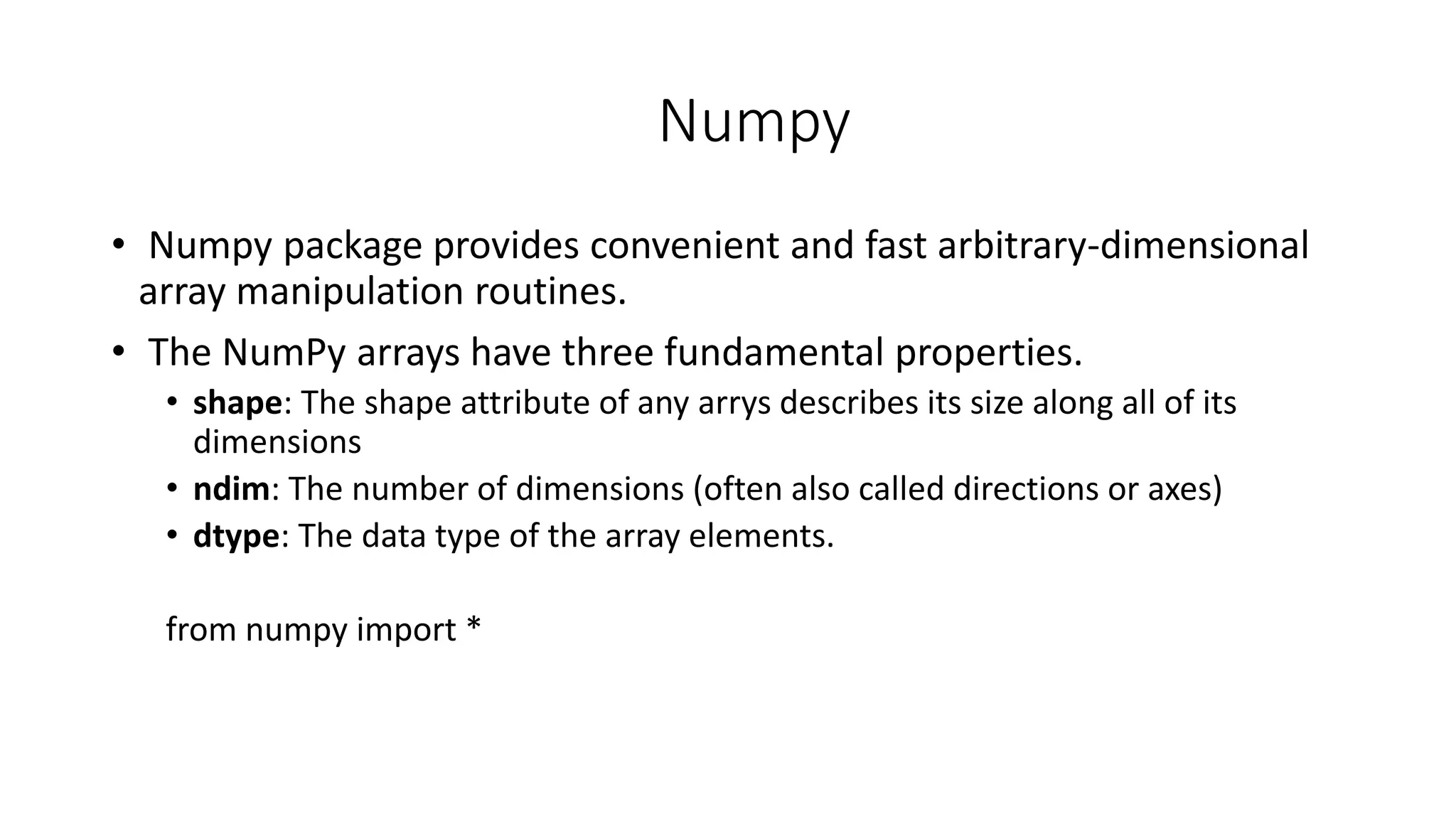 Numpy and scipy | PPTX Numpy and scipy | PPTX