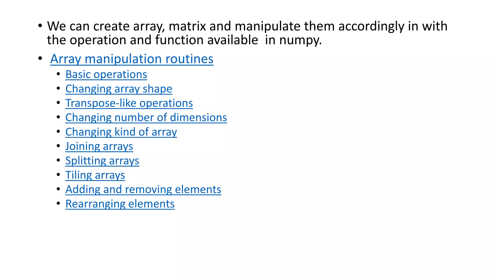 Numpy and scipy | PPTX Numpy and scipy | PPTX