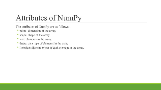 Numpy Library introducton in Python.pptx