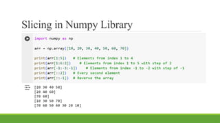 Numpy Library introducton in Python.pptx