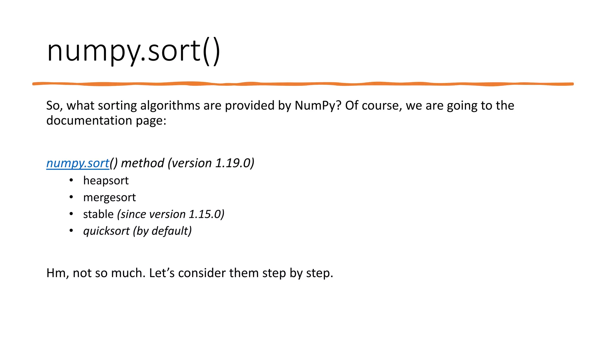 NumPy sorting (and dancing and memes): a short review for students | PPT