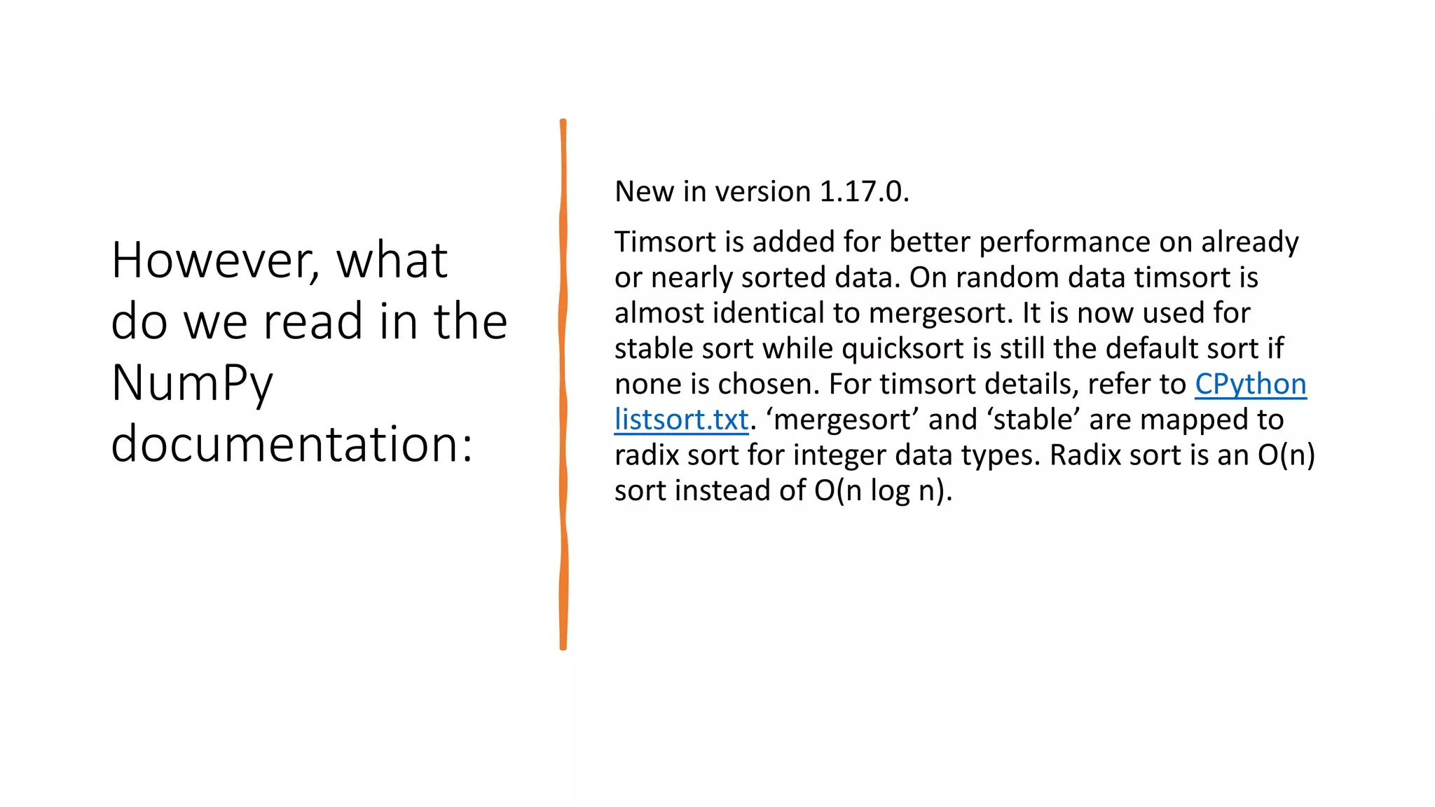 NumPy sorting (and dancing and memes): a short review for students | PPTX