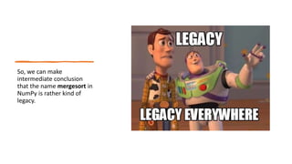 NumPy sorting (and dancing and memes): a short review for students | PPT