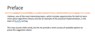 NumPy sorting (and dancing and memes): a short review for students | PPT