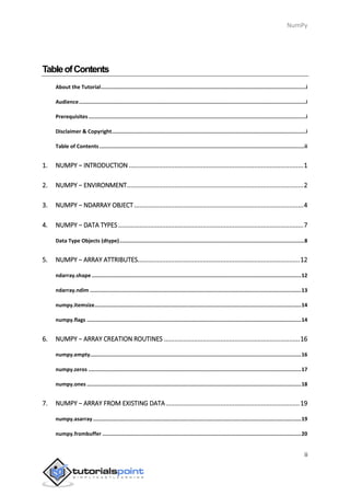 Numpy tutorial | PDF
