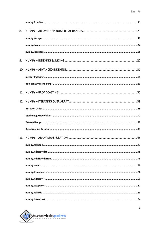 Numpy tutorial | PDF