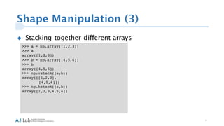 Numpy tutorial(final) 20160303 | PPT