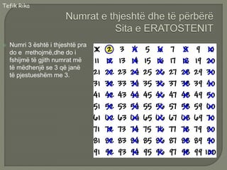 Numrat e thjeshrte dhe te perbere. | PPSX