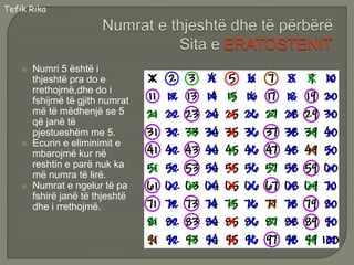 Numrat e thjeshrte dhe te perbere. | PPSX