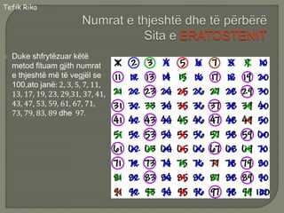 Numrat e thjeshrte dhe te perbere. | PPSX