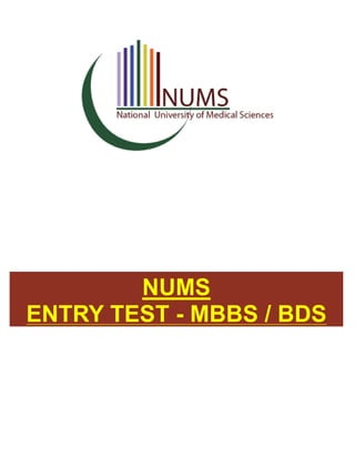 Nums entry-test-new-syllabus-mbbsc-bds | PDF | Physics | Science