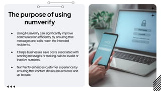 NumVerify: Reliable Validation for Indian Mobile Numbers | PPT