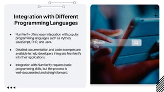 NumVerify: Reliable Validation for Indian Mobile Numbers | PPT