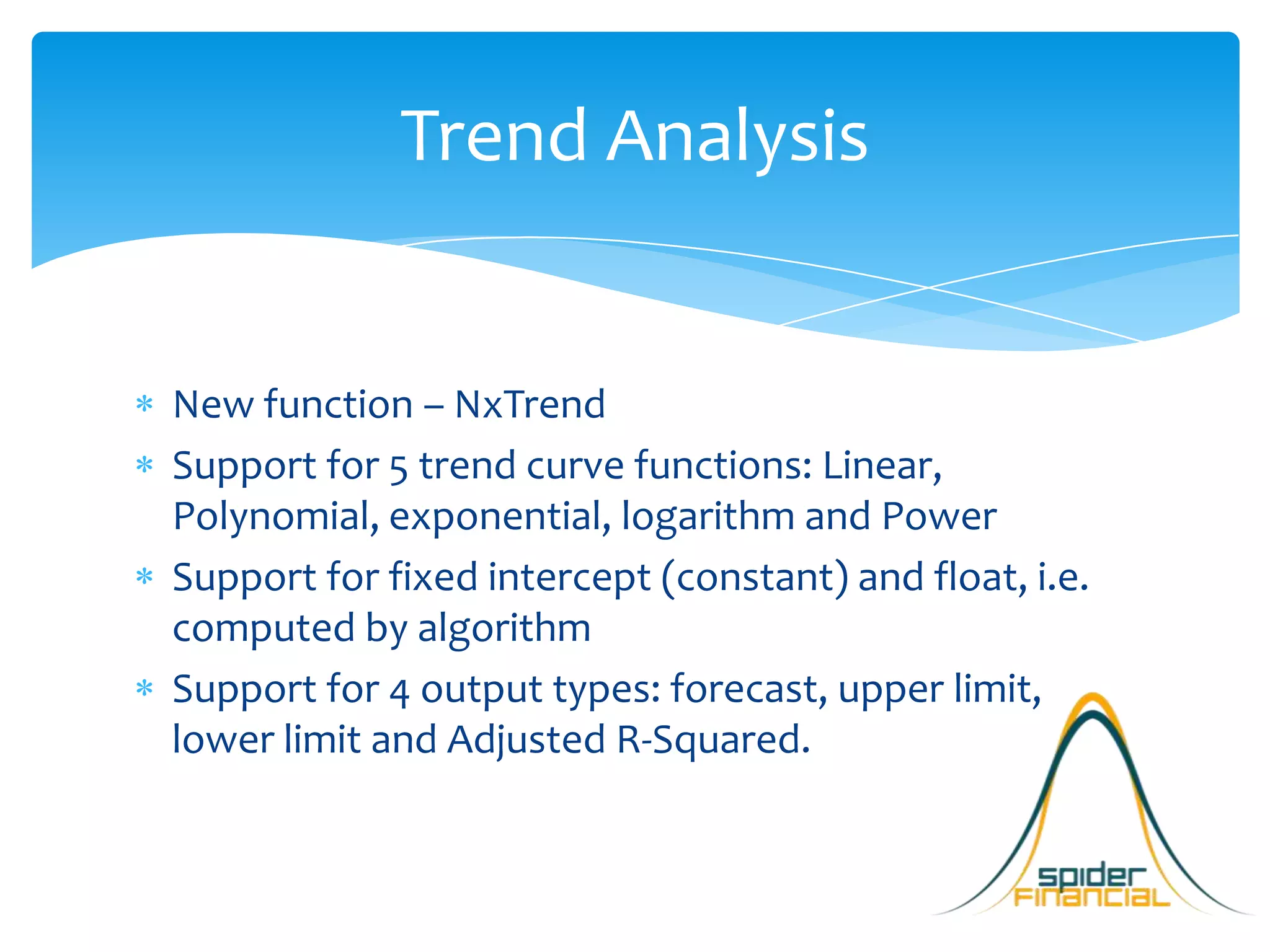 NumXL 1.55 LYNX release notes | PPTX