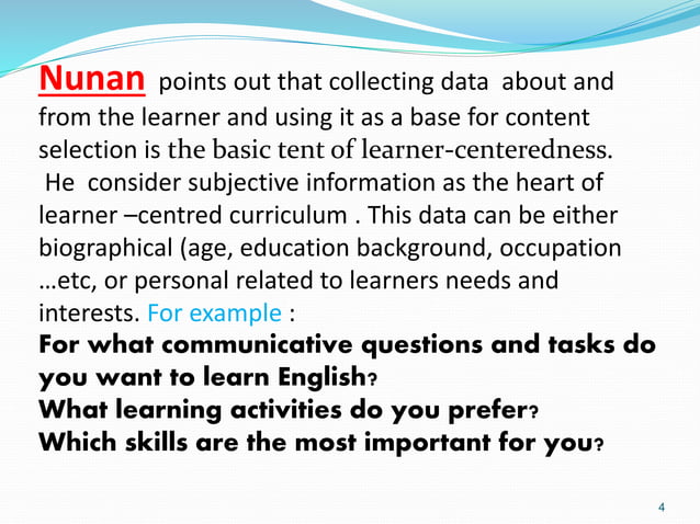 Nunan curriculum model_1 | PPTX | Educational Assessment | Education