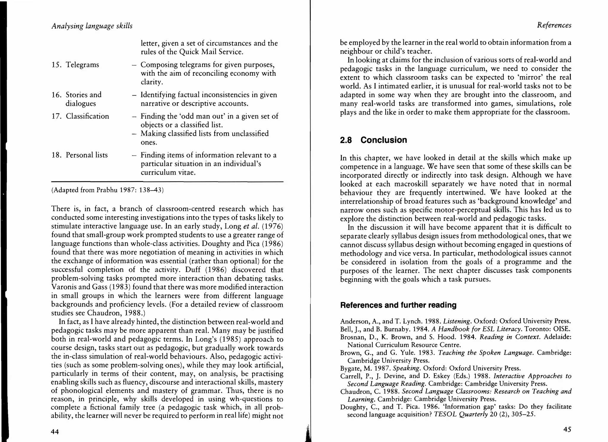 (David Nunan ) designing tasks for the communicative classroom | PDF