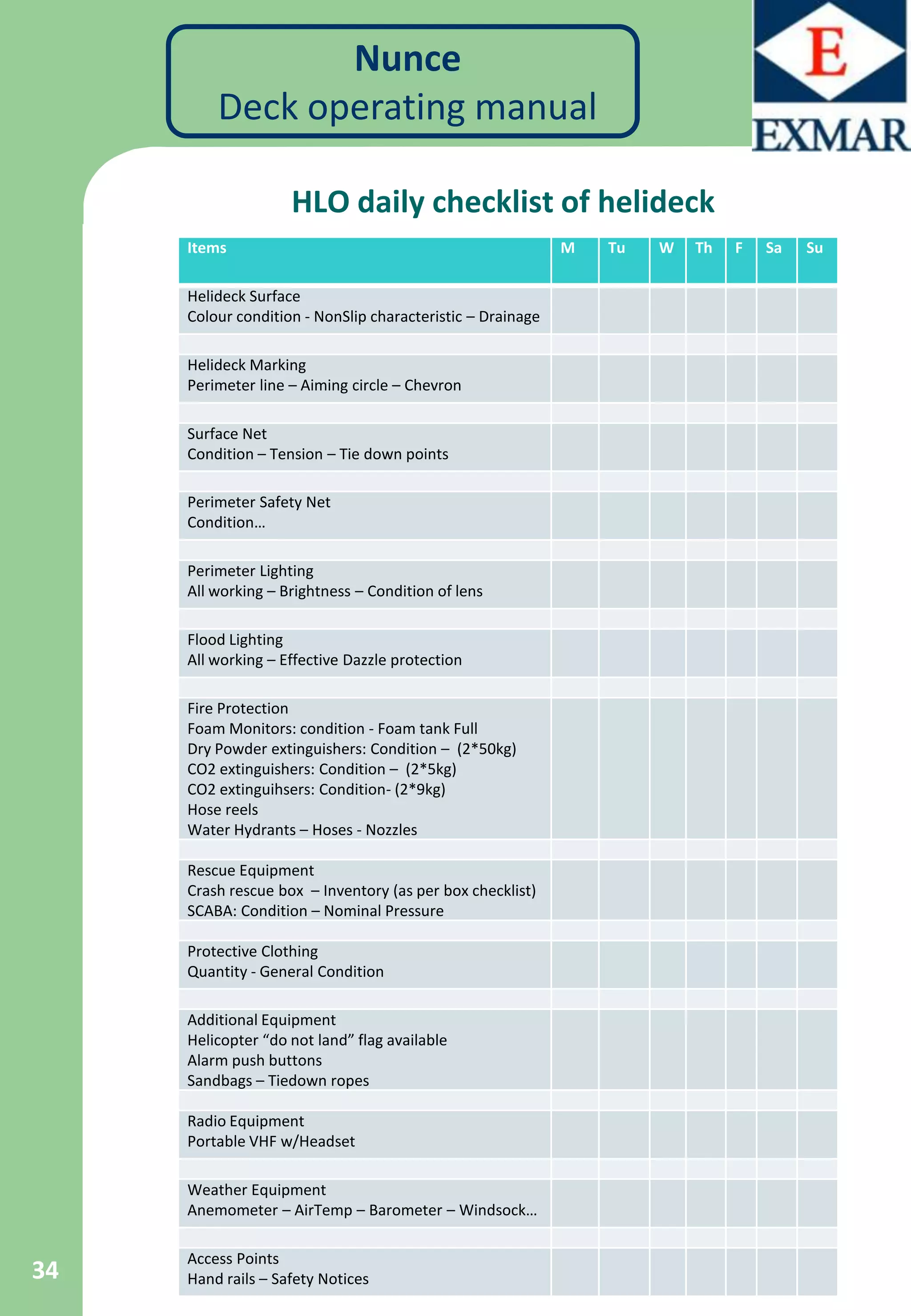 Nunce deck operating manual project | PPTX