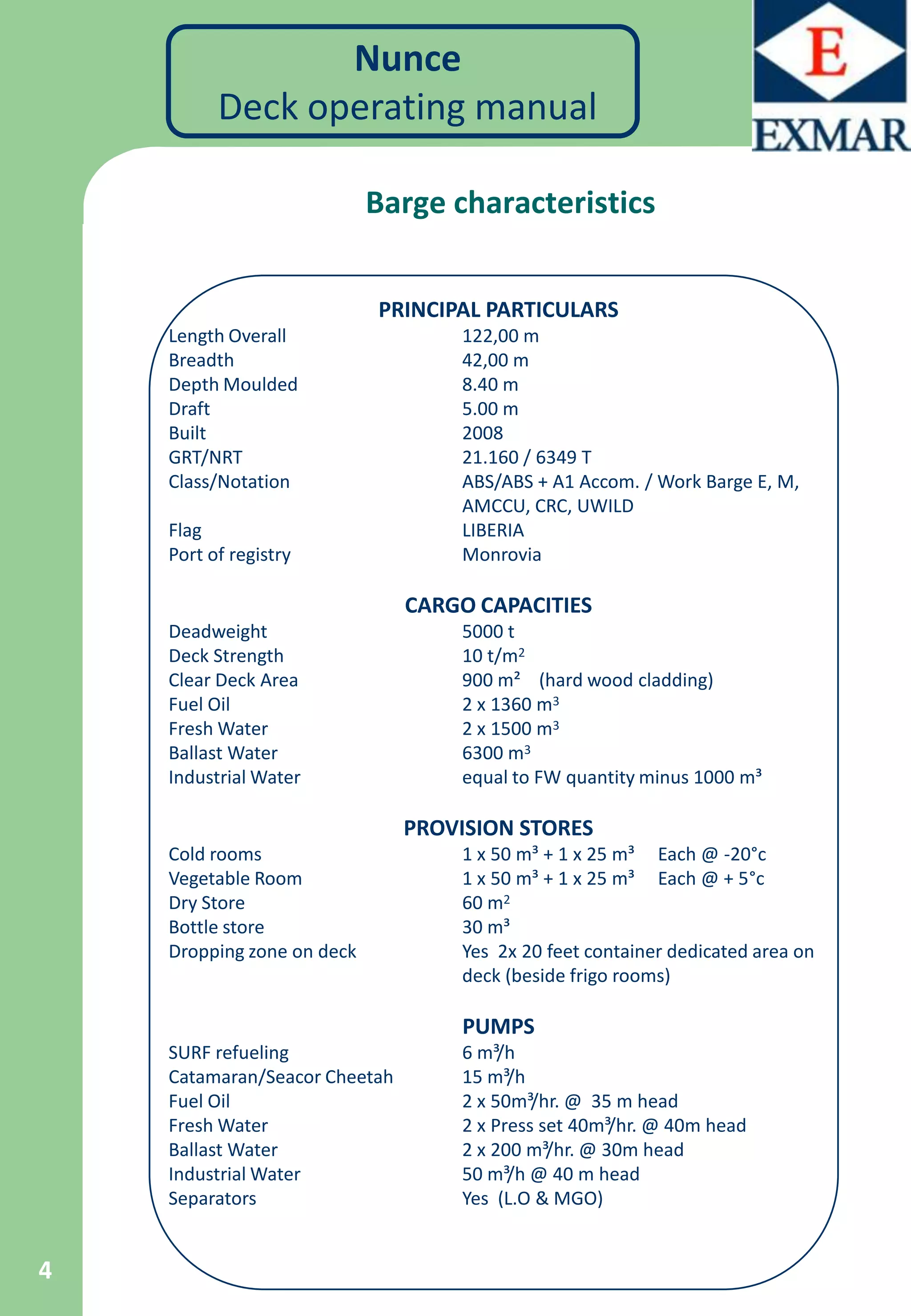 Nunce deck operating manual project | PPTX