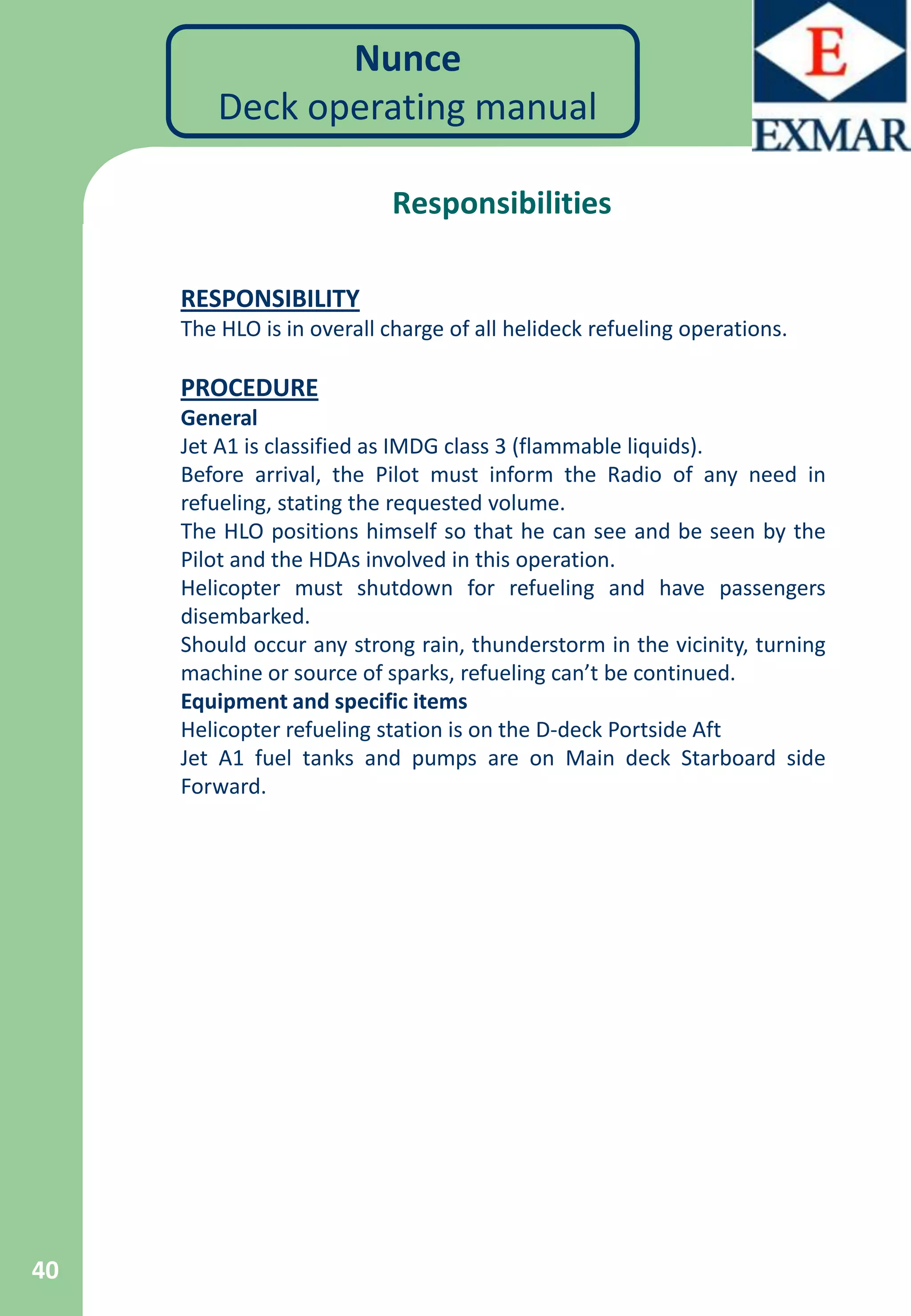 Nunce deck operating manual project | PPTX