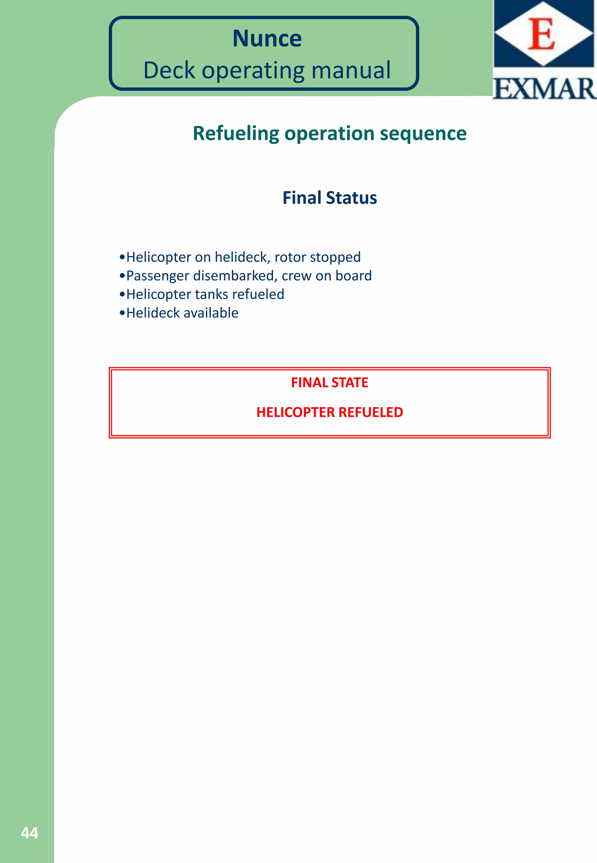 Nunce deck operating manual project | PPTX