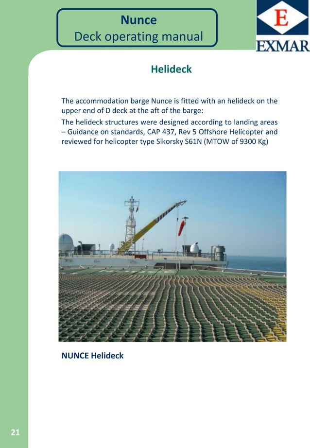 Nunce deck operating manual project | PPTX