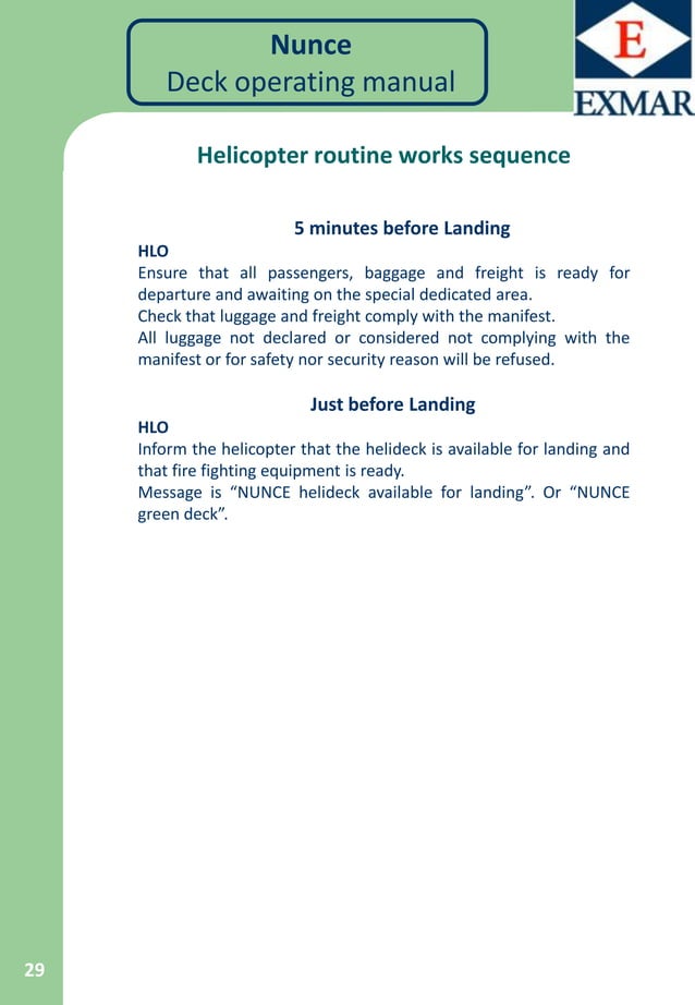 Nunce deck operating manual project | PPTX