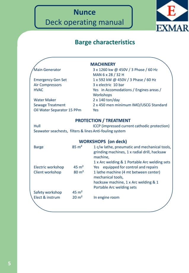 Nunce deck operating manual project | PPTX