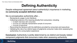 The Concept of Authenticity: What it Means to Consumers | PPT