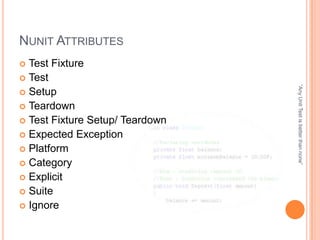 Nunit | PPTX