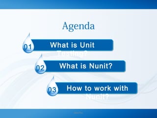 Nunit | PPT | Computing | Technology & Computing