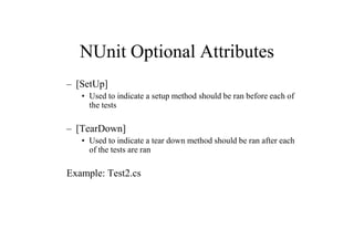 An Introduction to Unit Test Using NUnit | PDF | Educational Assessment ...