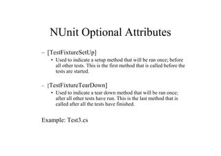 An Introduction to Unit Test Using NUnit | PPT