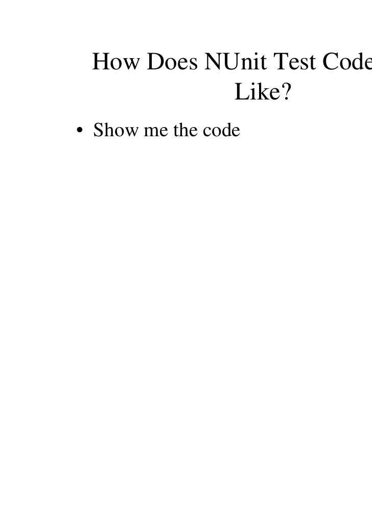 An Introduction To Unit Test Using Nunit